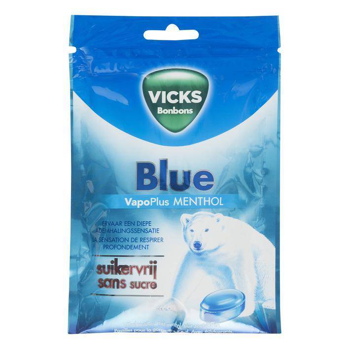 Vicks Blue Sugar Free - Relieve Cold and Flu Symptoms Worldwide ...
